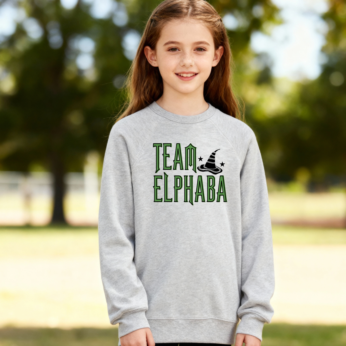 Team Elphaba - Wicked Inspired Gray Kid's Sweatshirt – Moonlight Makers ...