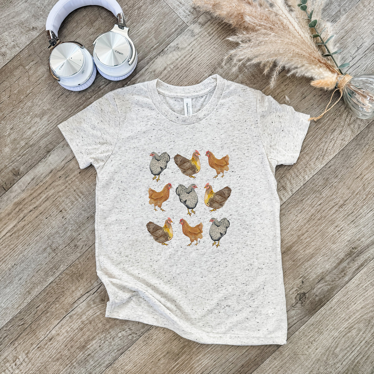 Farmhouse Chickens - Kid's Tee - Oatmeal – Moonlight Makers Retail